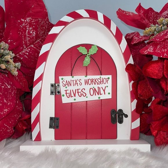 Holiday | Last One Santas Workshop Elf On The Shelf Door Elves Only ...